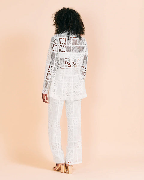 Valerie Khalfon Vistara Vest in White – The Gate Boutique