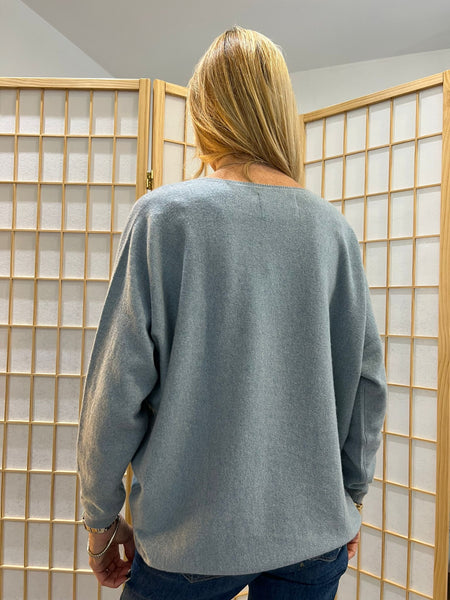 Not Shy Ines Knit Sky – The Gate Boutique